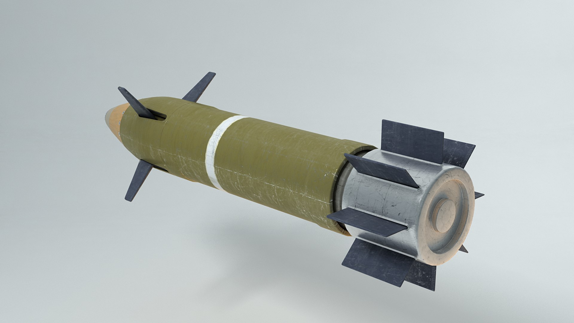 3d Model Guided Artillery Shell