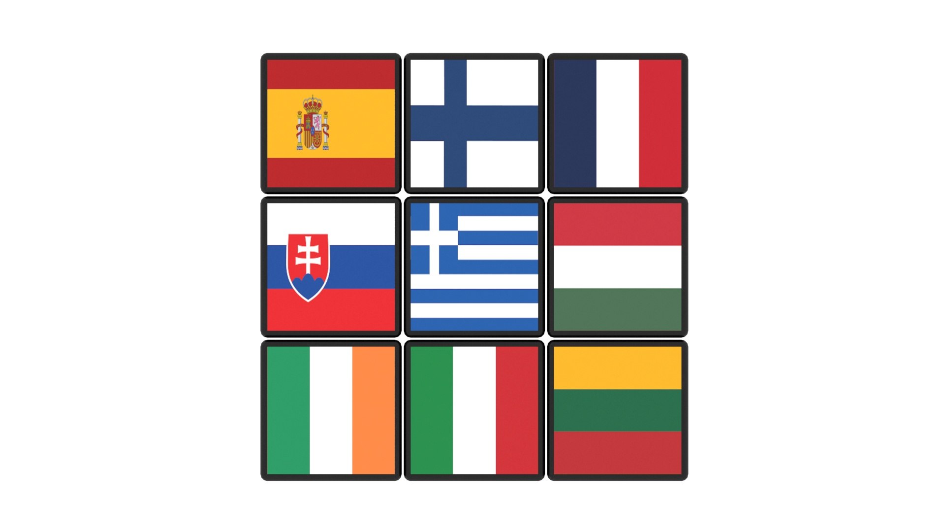 Rubiks Cube With Flags 3D - TurboSquid 1790424