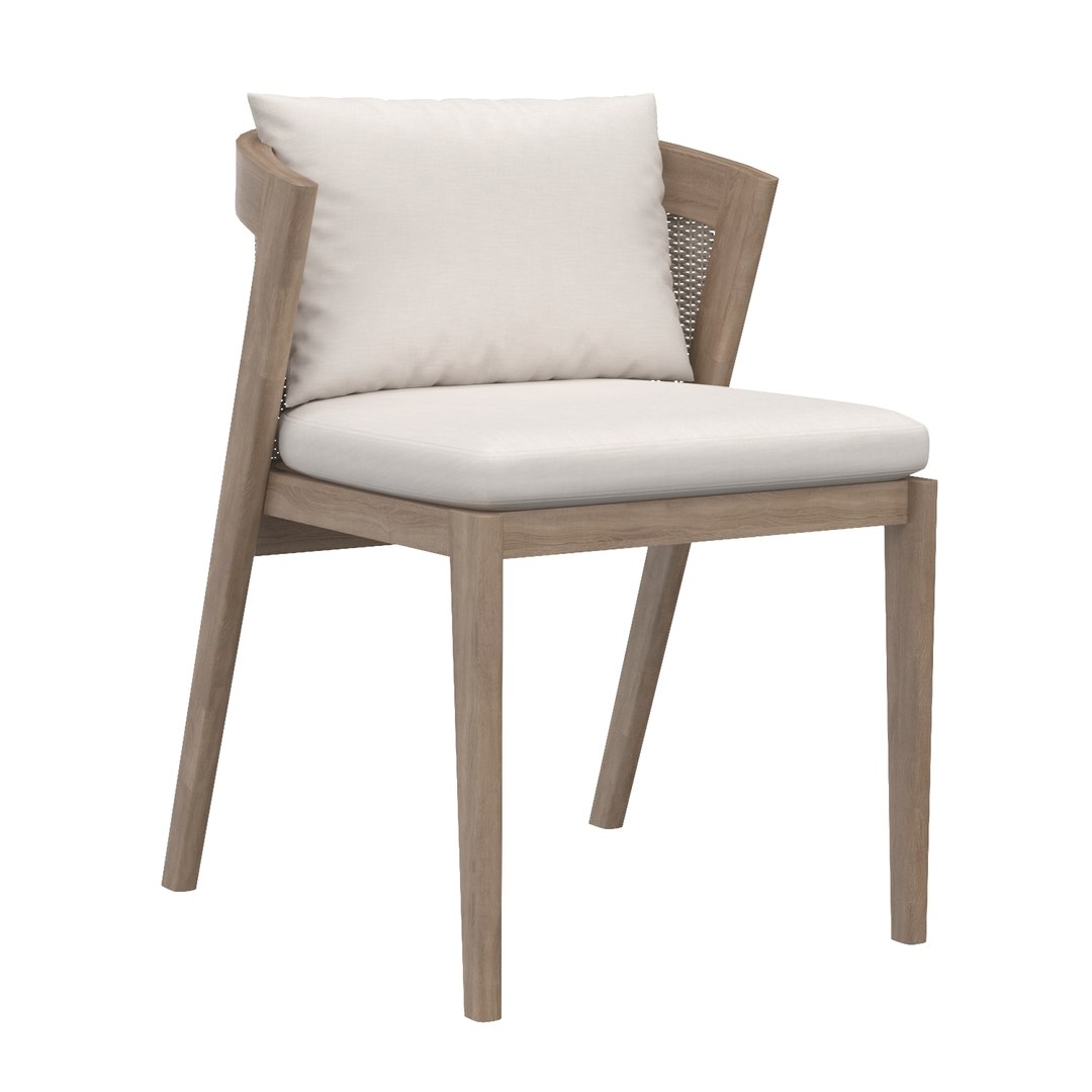 3D Malta Teak Dining Side Chair Model - TurboSquid 2085134