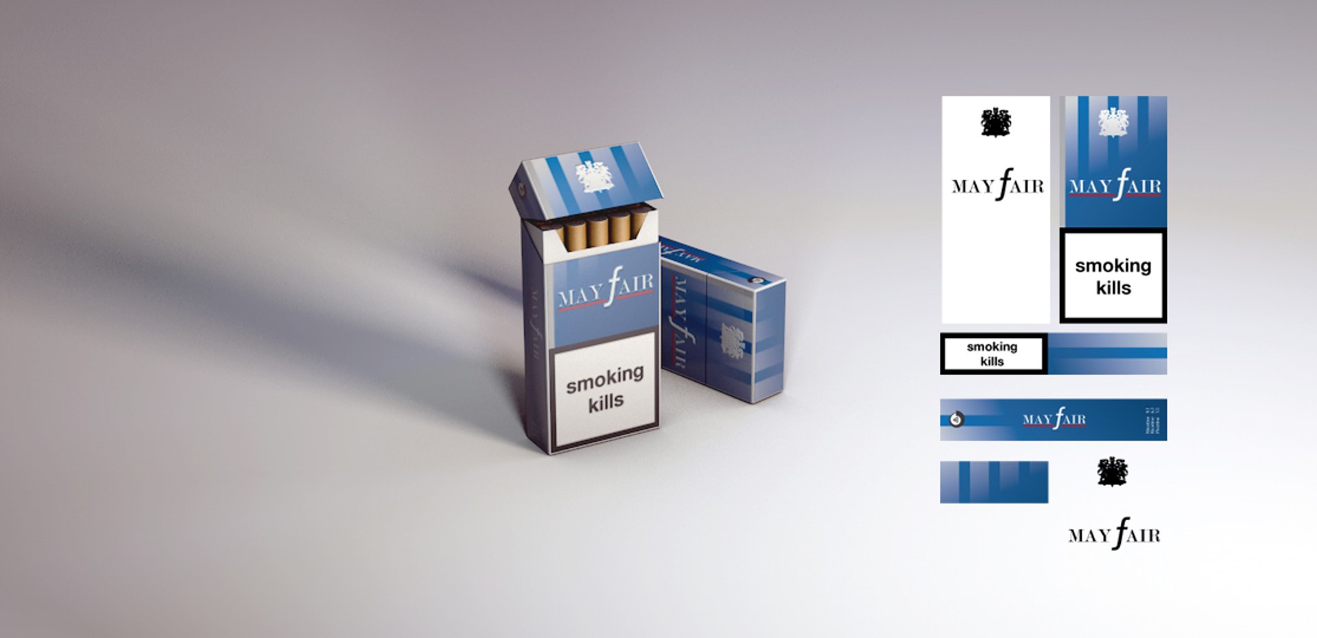 10 Pack Mayfair Cigarettes 3d C4d