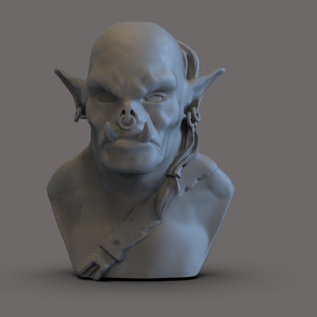 Orc Bust Model - TurboSquid 2285240