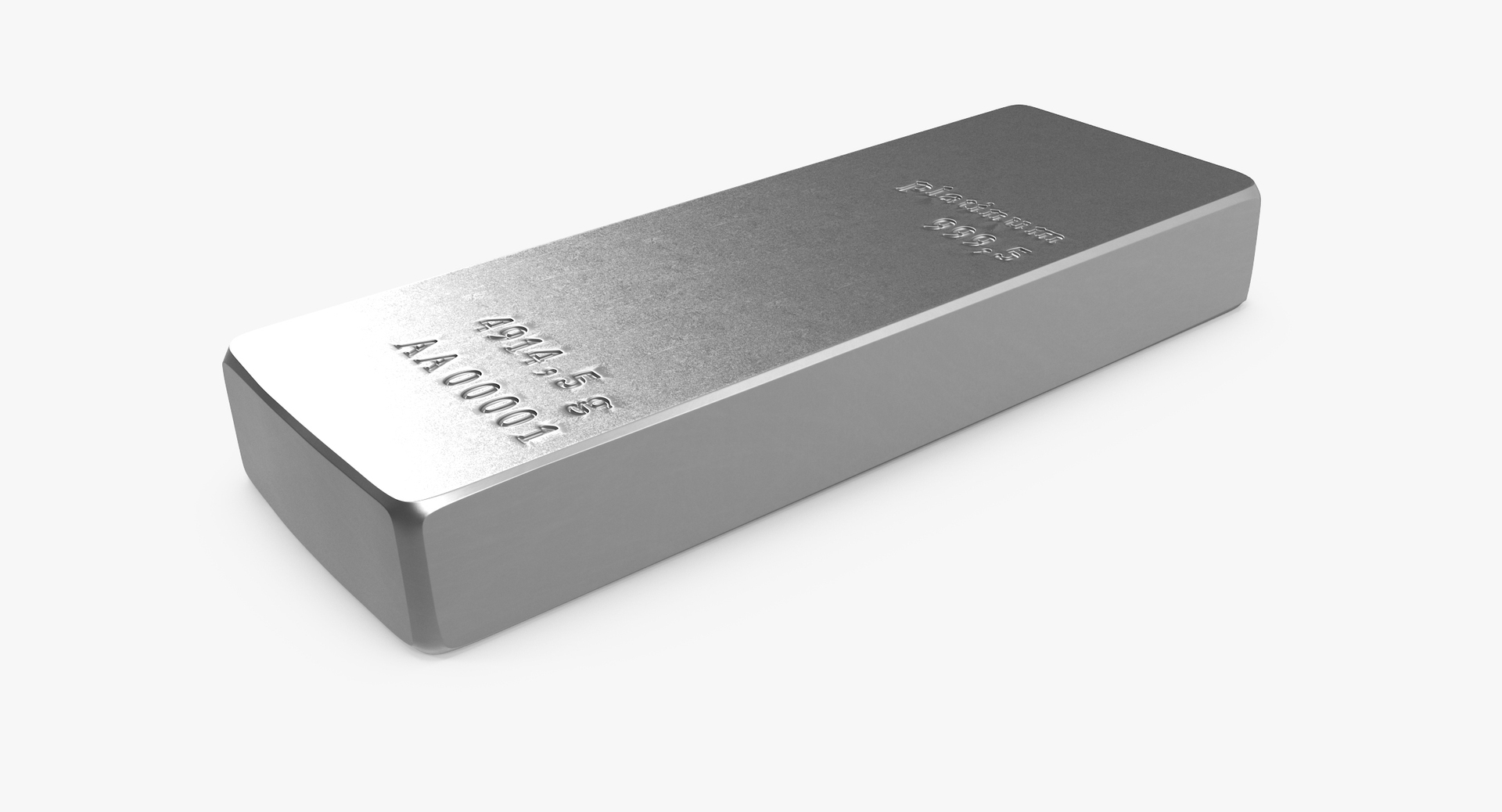 3d Model Platinum Bar