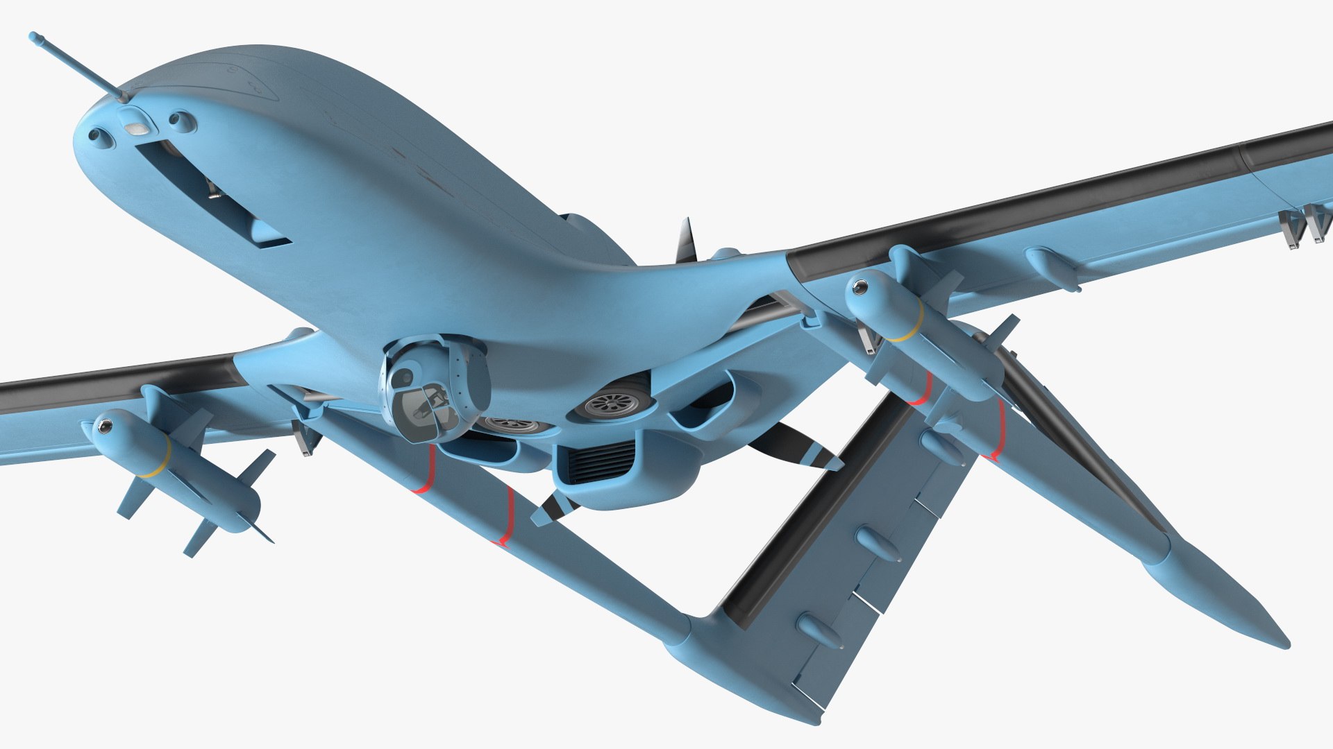 3D Armed Combat Drone Blue Rigged - TurboSquid 2270731