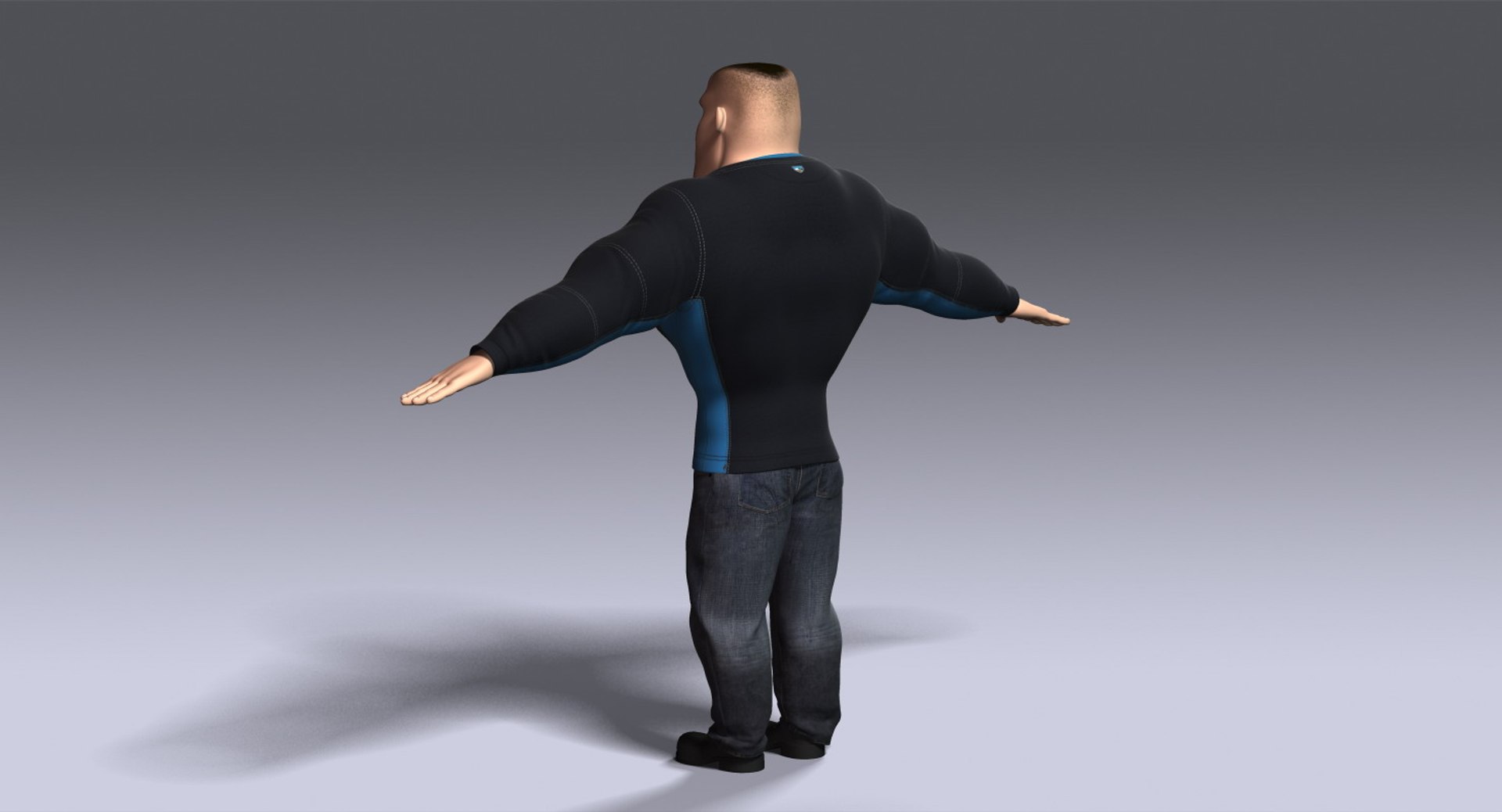 Cartoon Strongman Strong Man Character 3D Model - TurboSquid 1238569