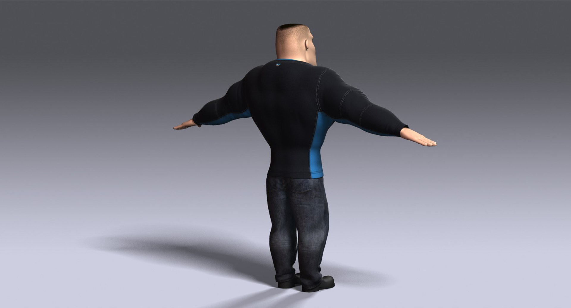 Cartoon Strongman Strong Man Character 3D Model - TurboSquid 1238569