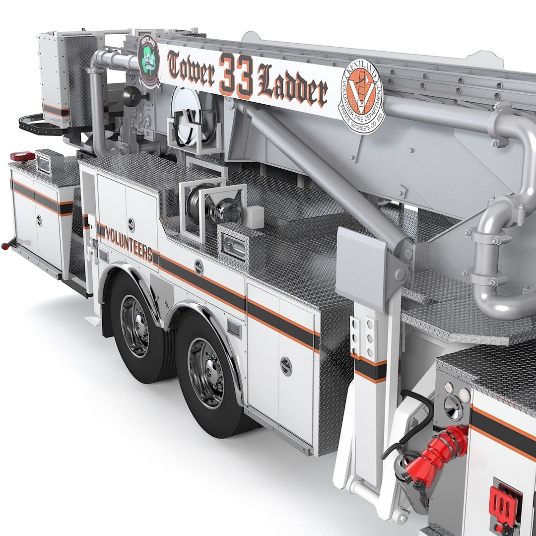 3d model seagrave aerialscope tower ladder