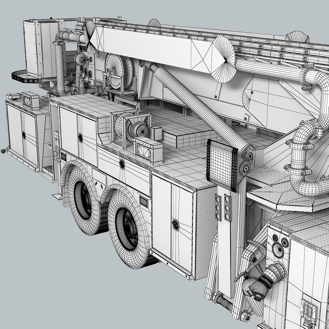 3d model seagrave aerialscope tower ladder
