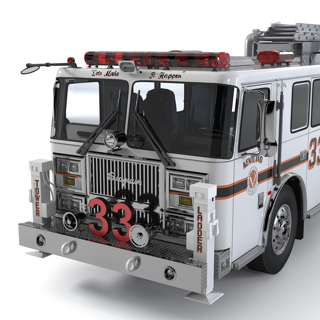 3d model seagrave aerialscope tower ladder