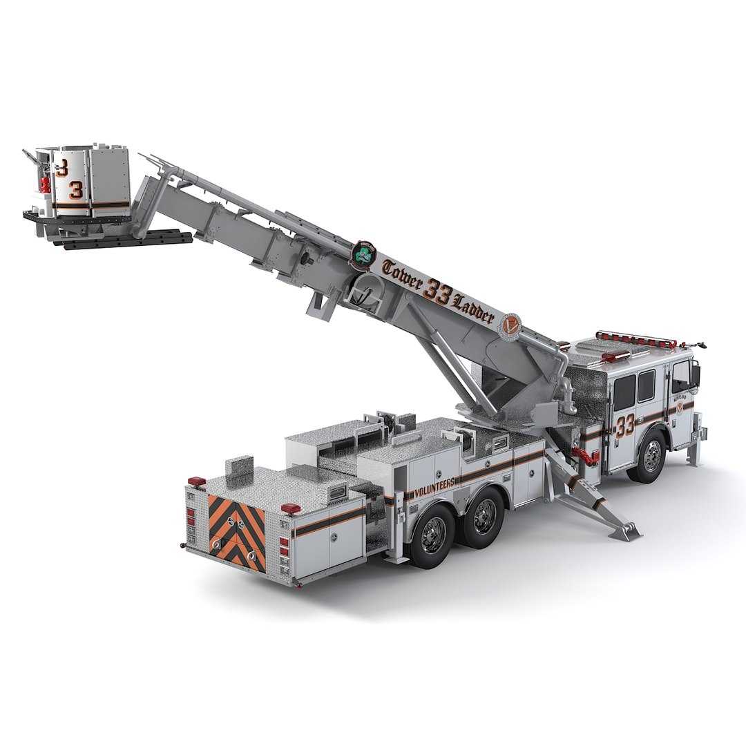 3d model seagrave aerialscope tower ladder