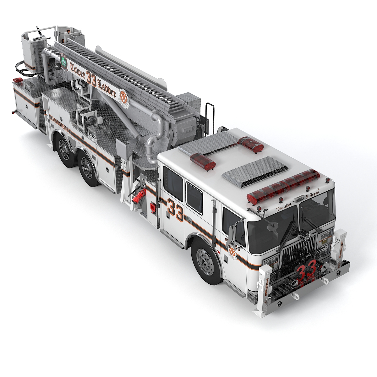 3d model seagrave aerialscope tower ladder