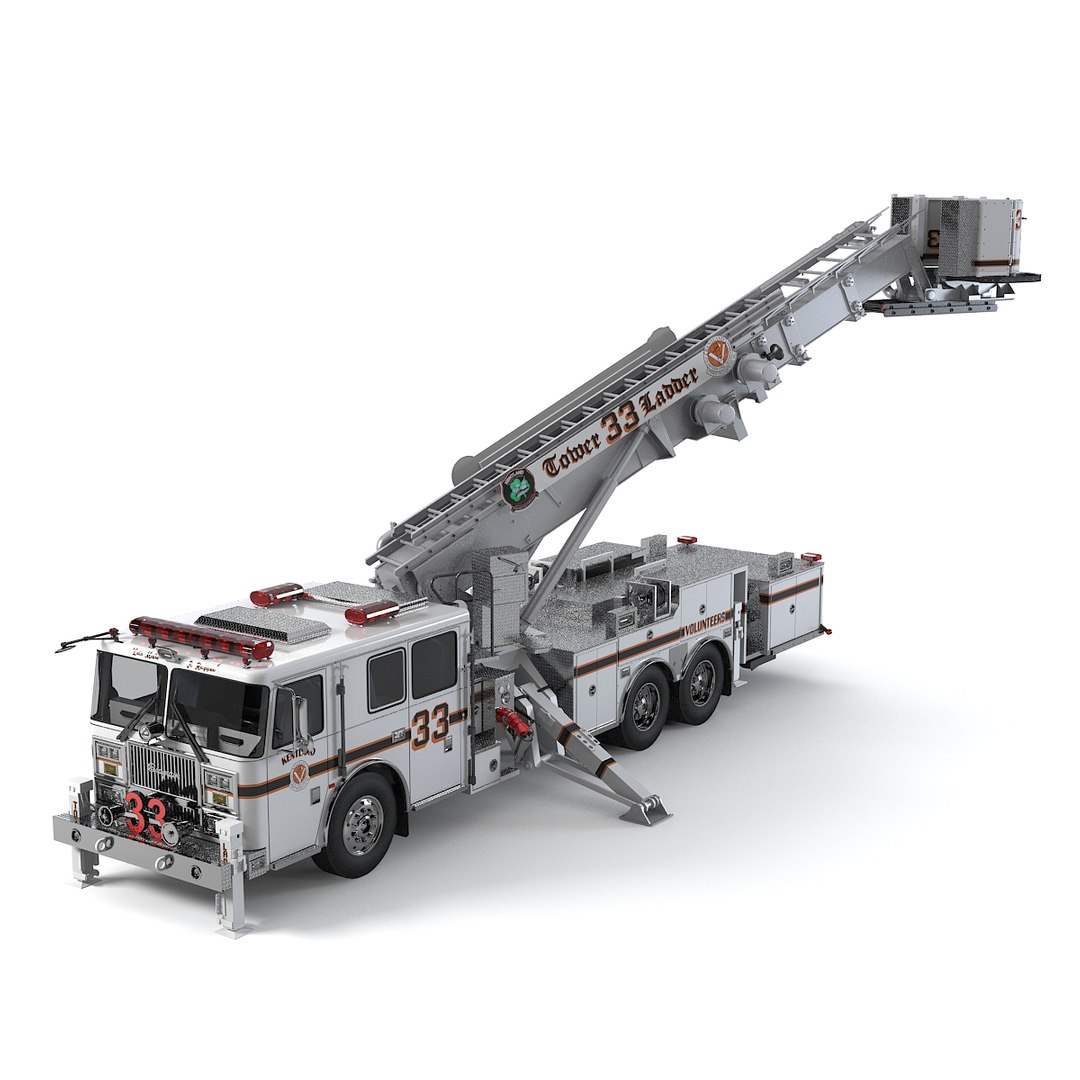 3d model seagrave aerialscope tower ladder