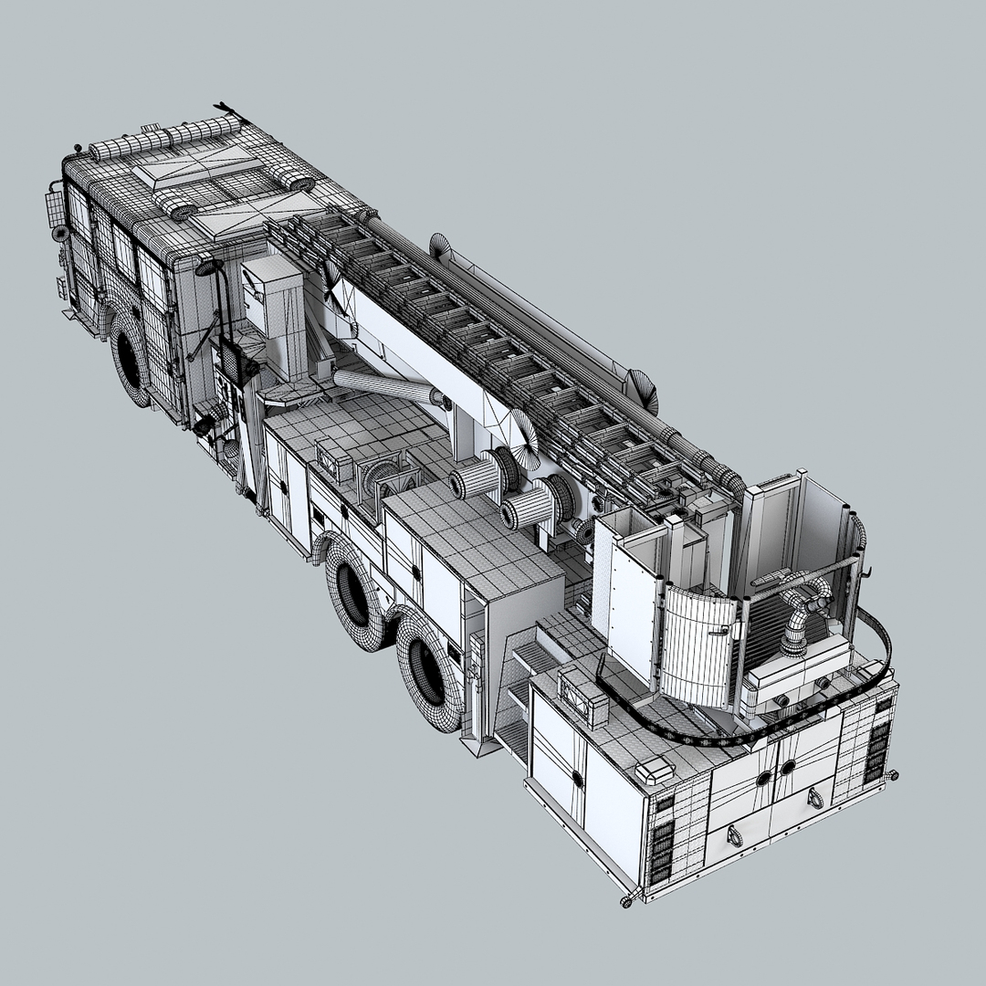 3d model seagrave aerialscope tower ladder