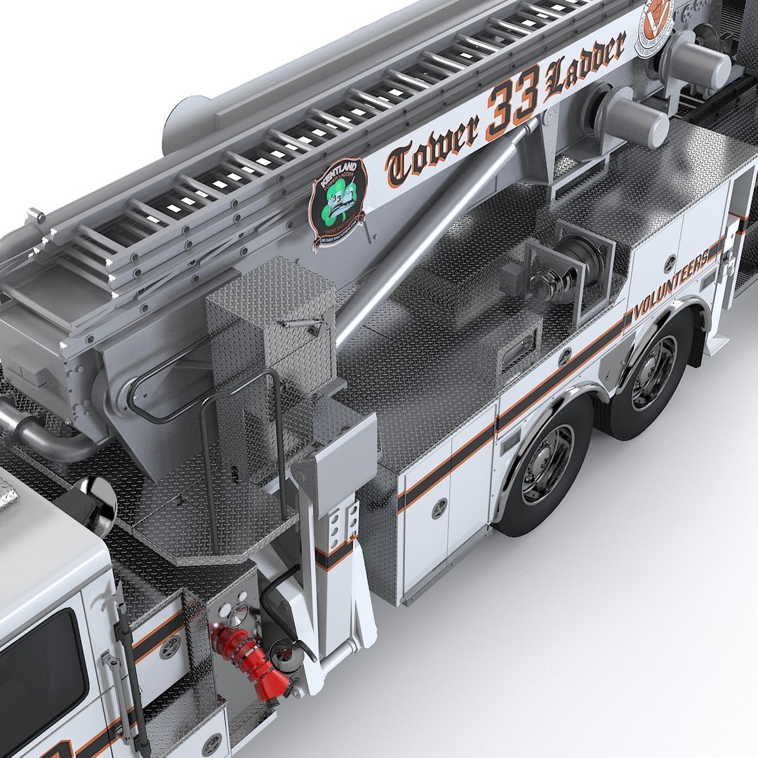 3d model seagrave aerialscope tower ladder