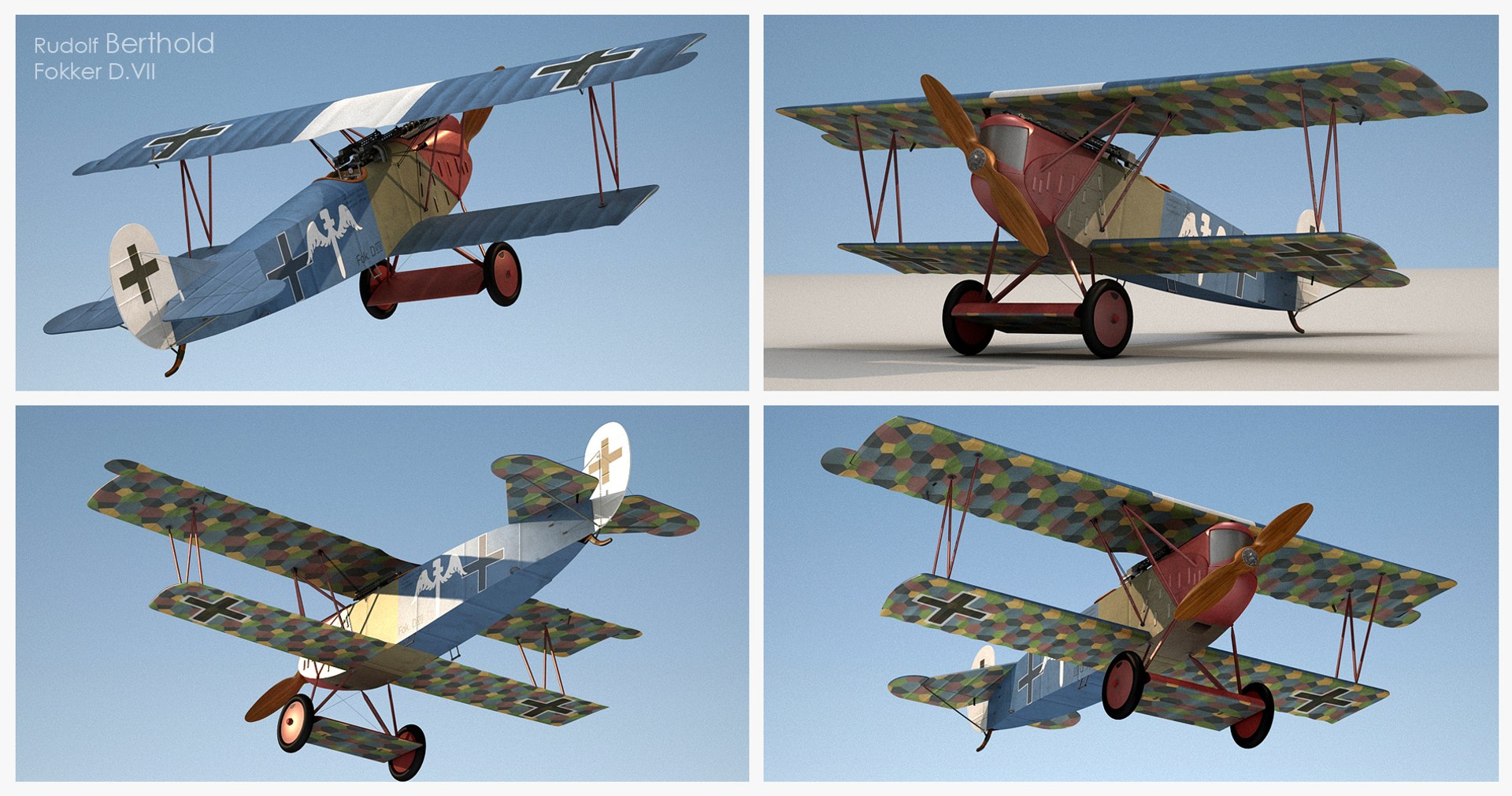 3D Model Ww1 Aces Germany - TurboSquid 1424838