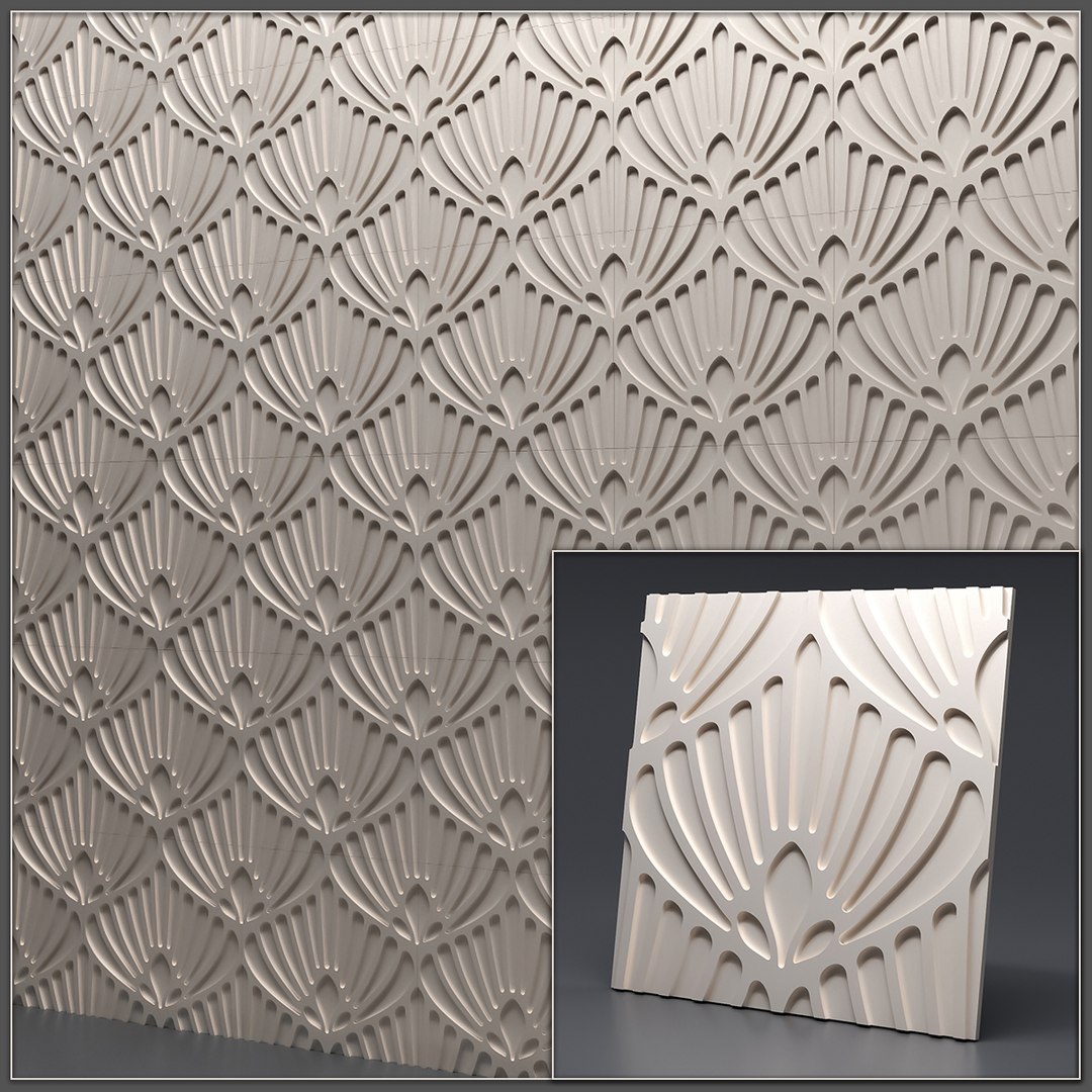 3D Decorative Gypsum Panel Model - TurboSquid 1534570