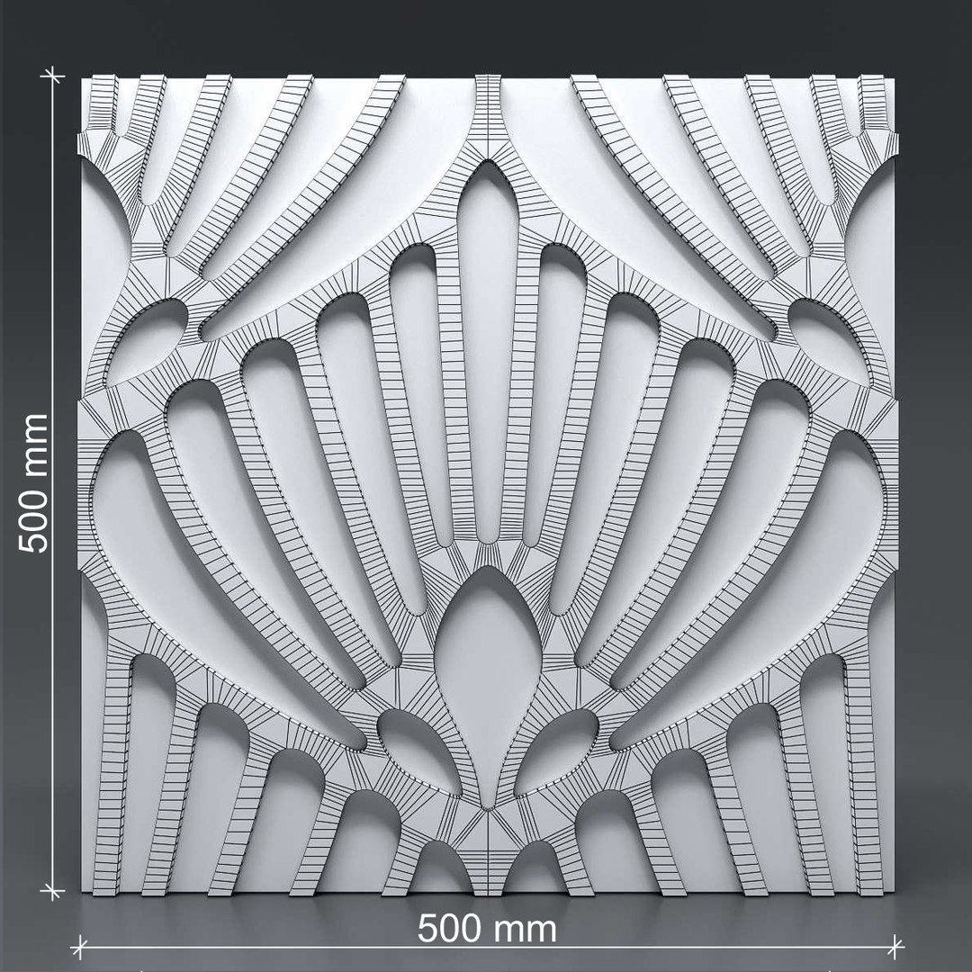 3D Decorative Gypsum Panel Model - TurboSquid 1534570
