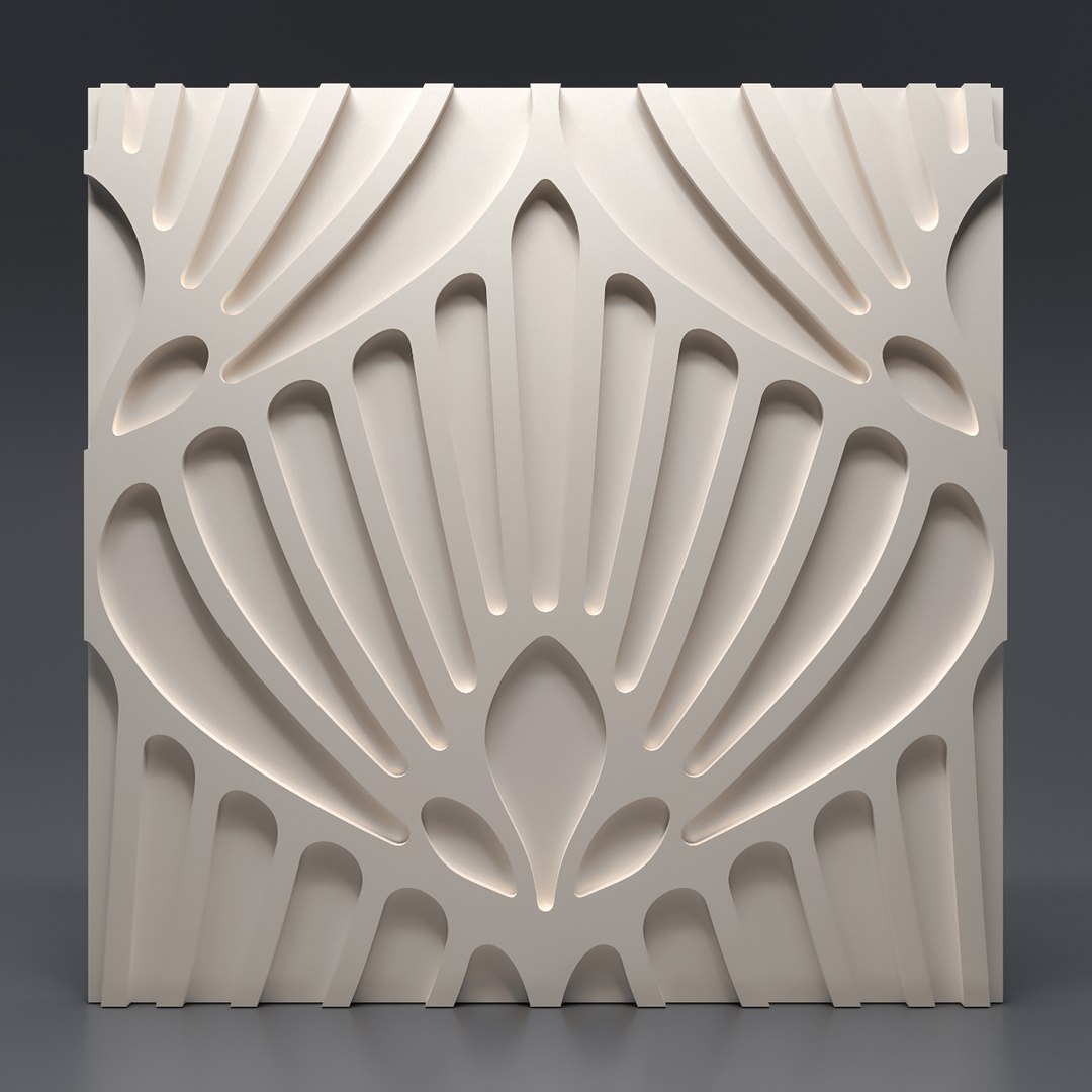 3D Decorative Gypsum Panel Model - TurboSquid 1534570