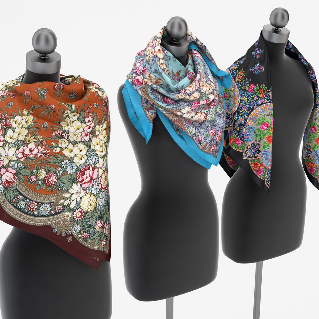 Russian Scarves 3D Model - TurboSquid 1194531