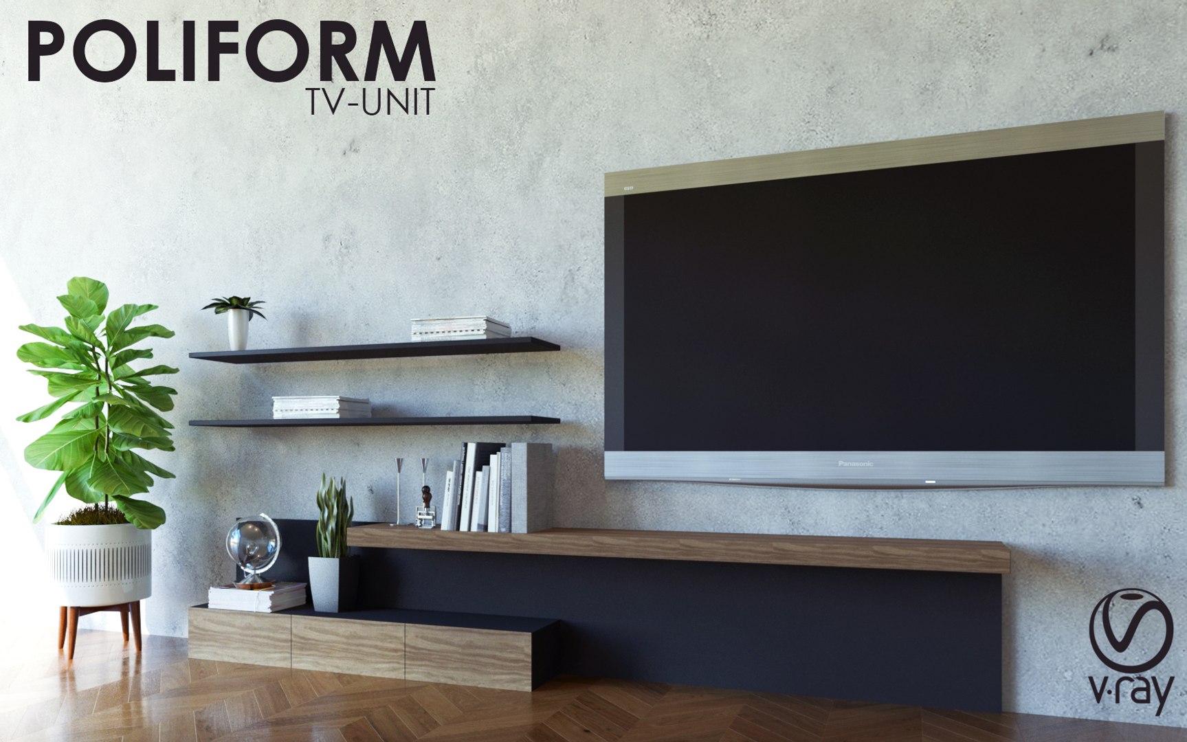 Poliform Tv-unit 3D Model - TurboSquid 1292840