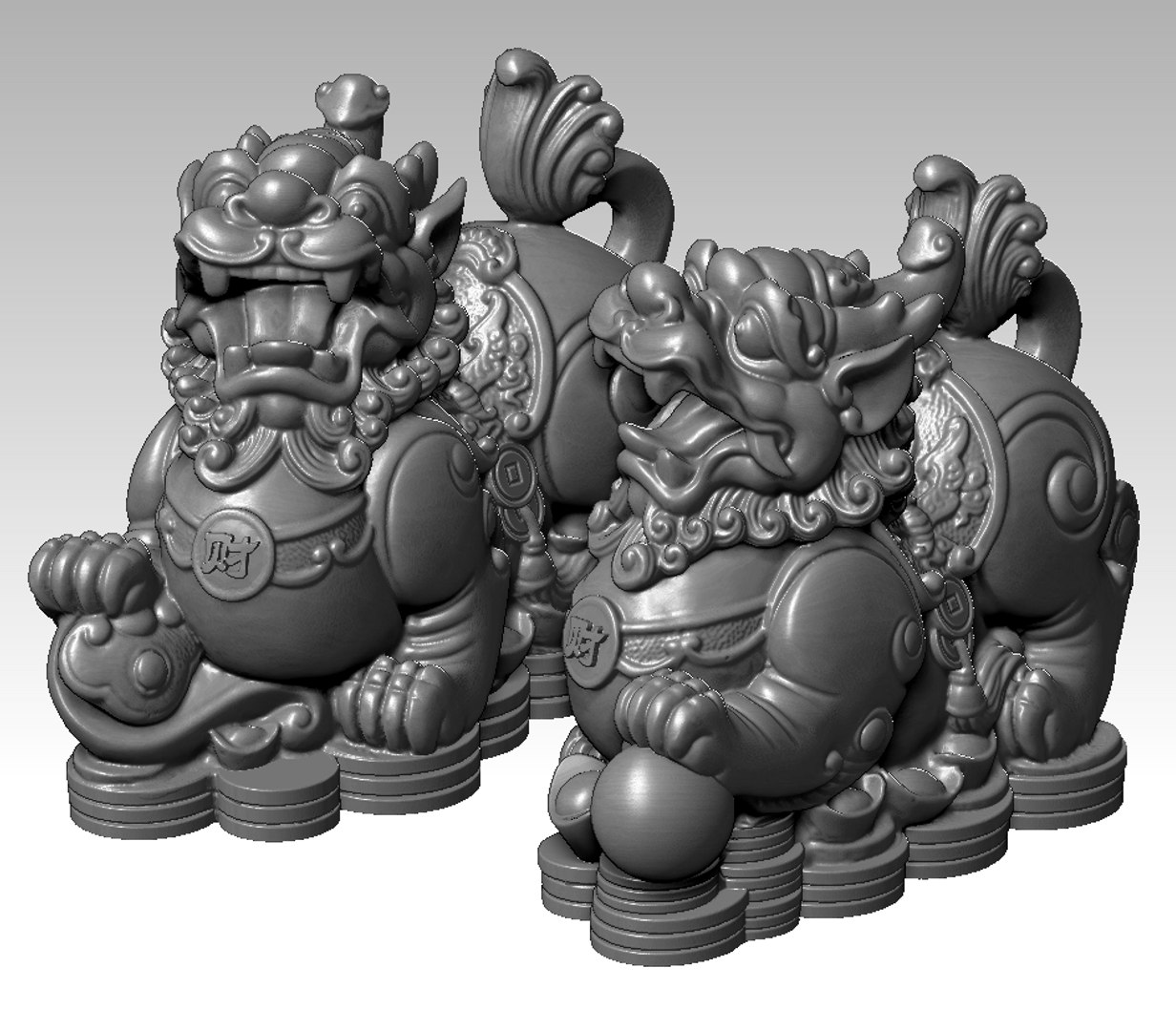 Foo Dogs 3D Model - TurboSquid 1610242