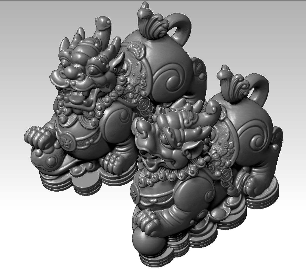 Foo Dogs 3D Model - TurboSquid 1610242