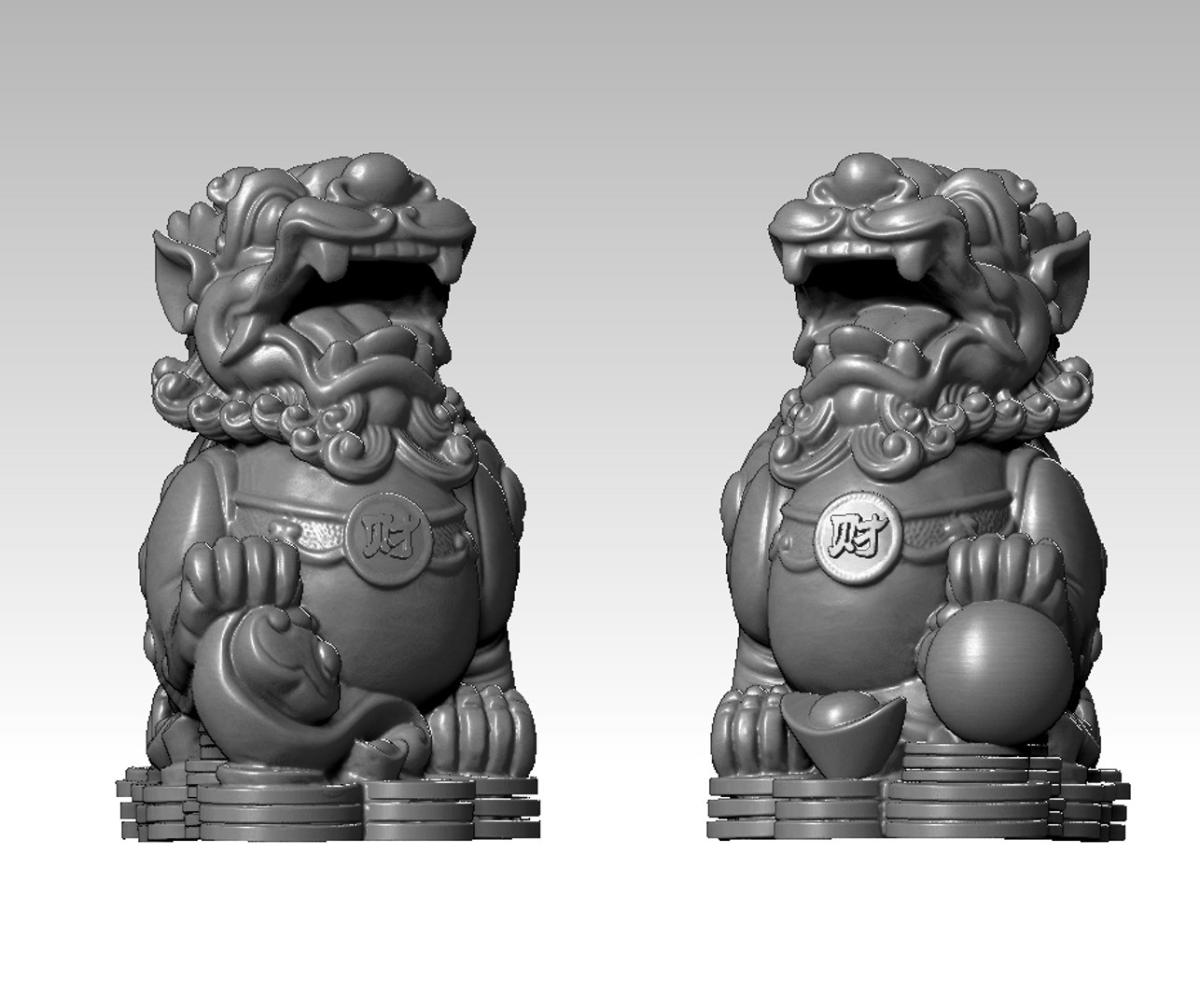 Foo Dogs 3D Model - TurboSquid 1610242