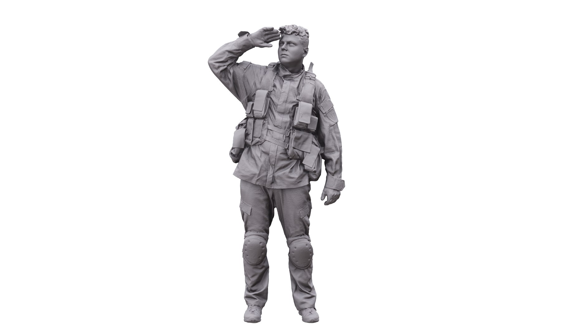 3D Cleaned 3D Body Scan Michael Howard Army Man Standing - TurboSquid ...