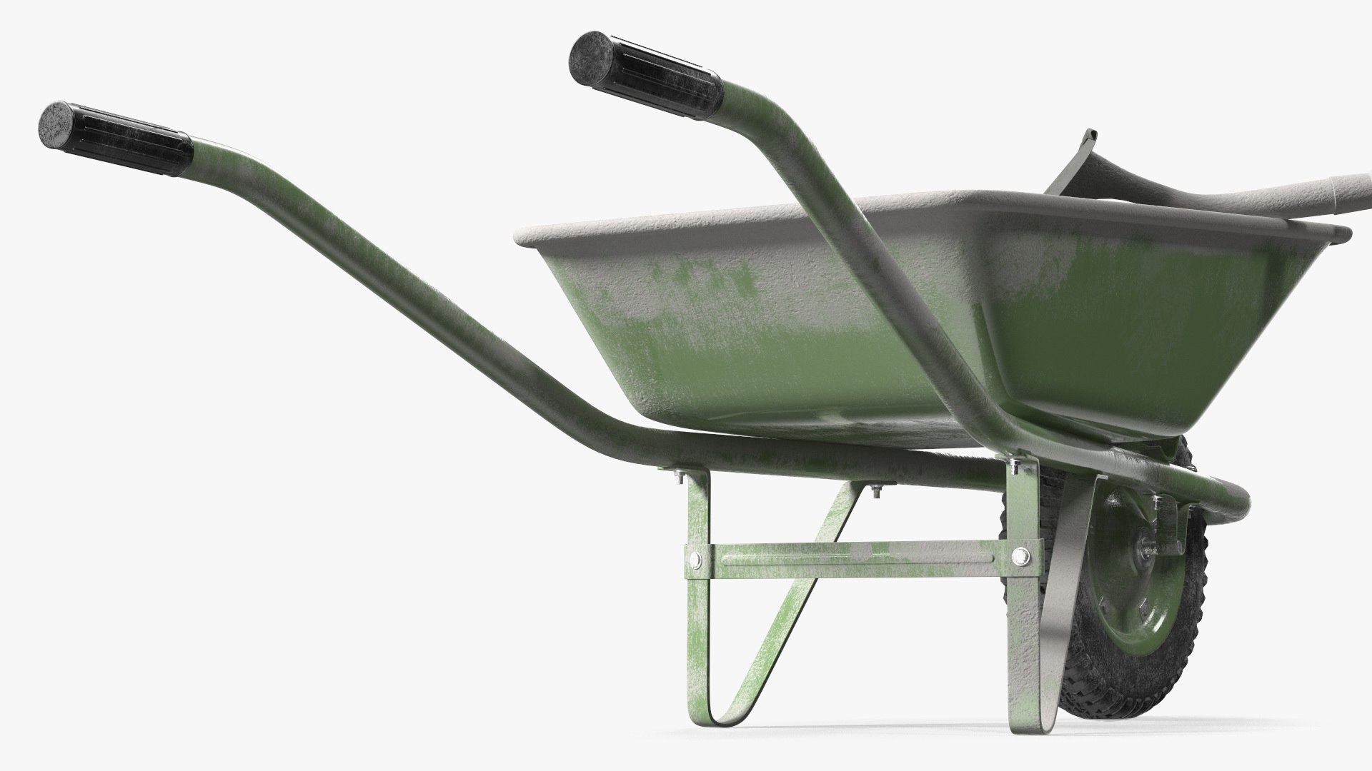 Construction Wheelbarrow Full Of Cement With Shovel 3D Model ...