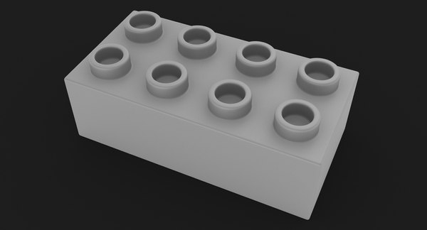 3d realistic lego brick 2