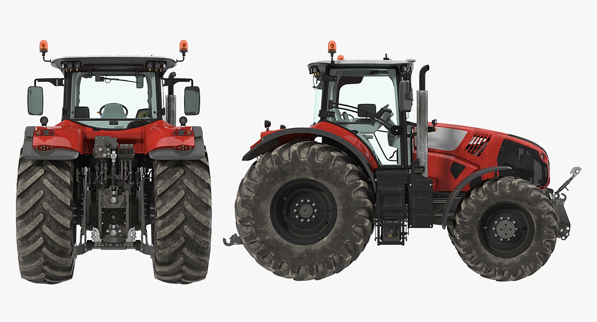 Tractor dirty rigged 3D - TurboSquid 1363356