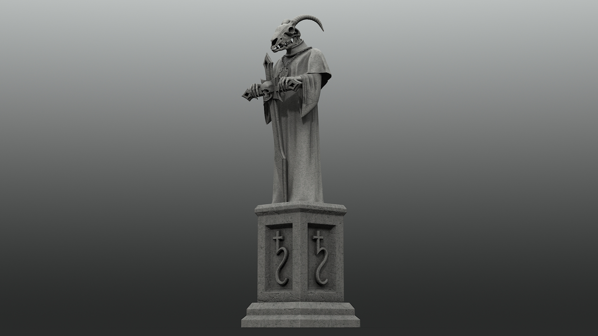 Gothic statue 3D - TurboSquid 1711896