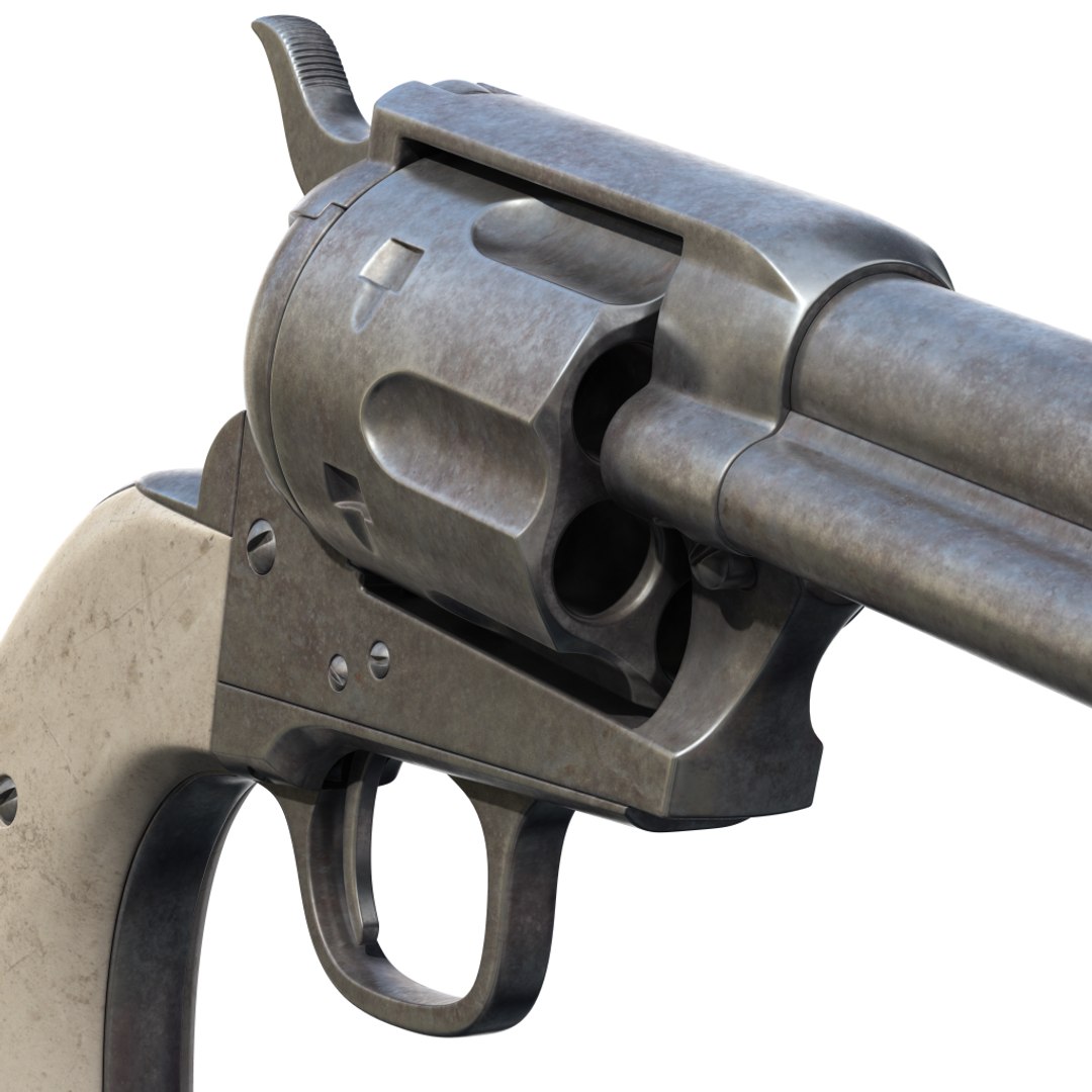 Colt 45 Revolver 3d 3ds