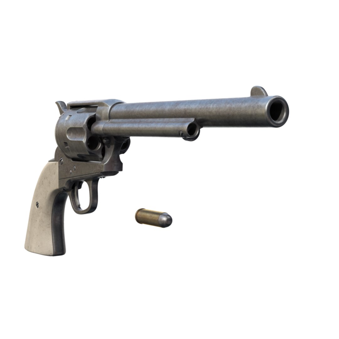 Colt 45 Revolver 3d 3ds