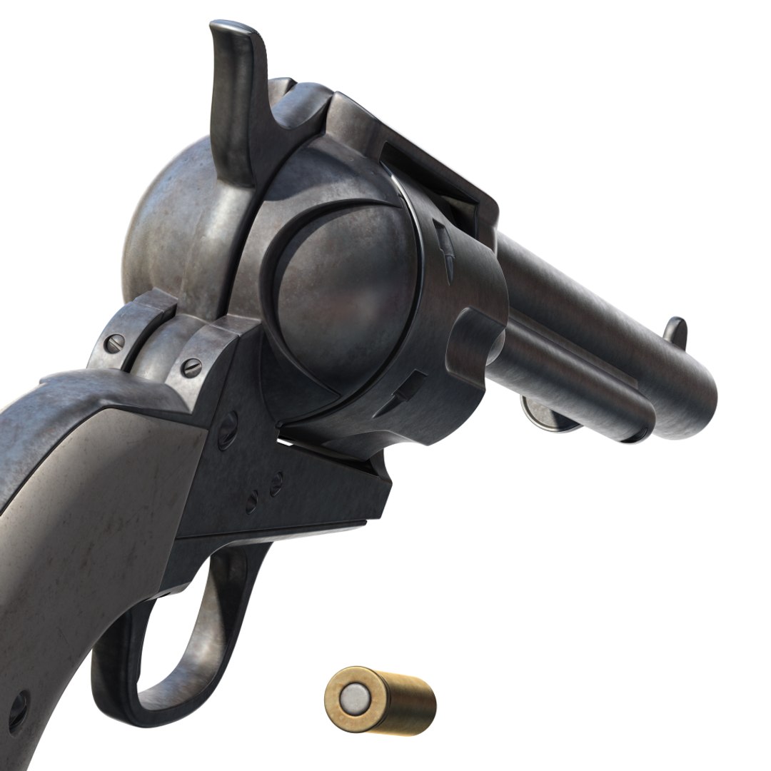 Colt 45 Revolver 3d 3ds