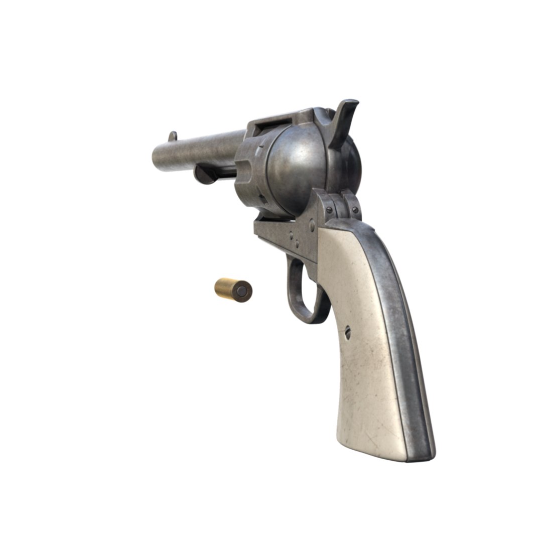 Colt 45 Revolver 3d 3ds