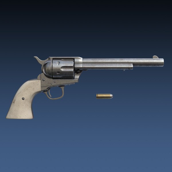 colt 45 revolver 3d 3ds