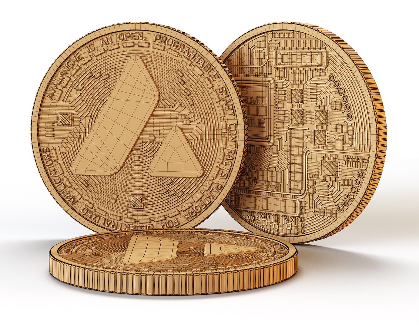 3D Set of 12 TOP Crypto Coins - TurboSquid 1853794