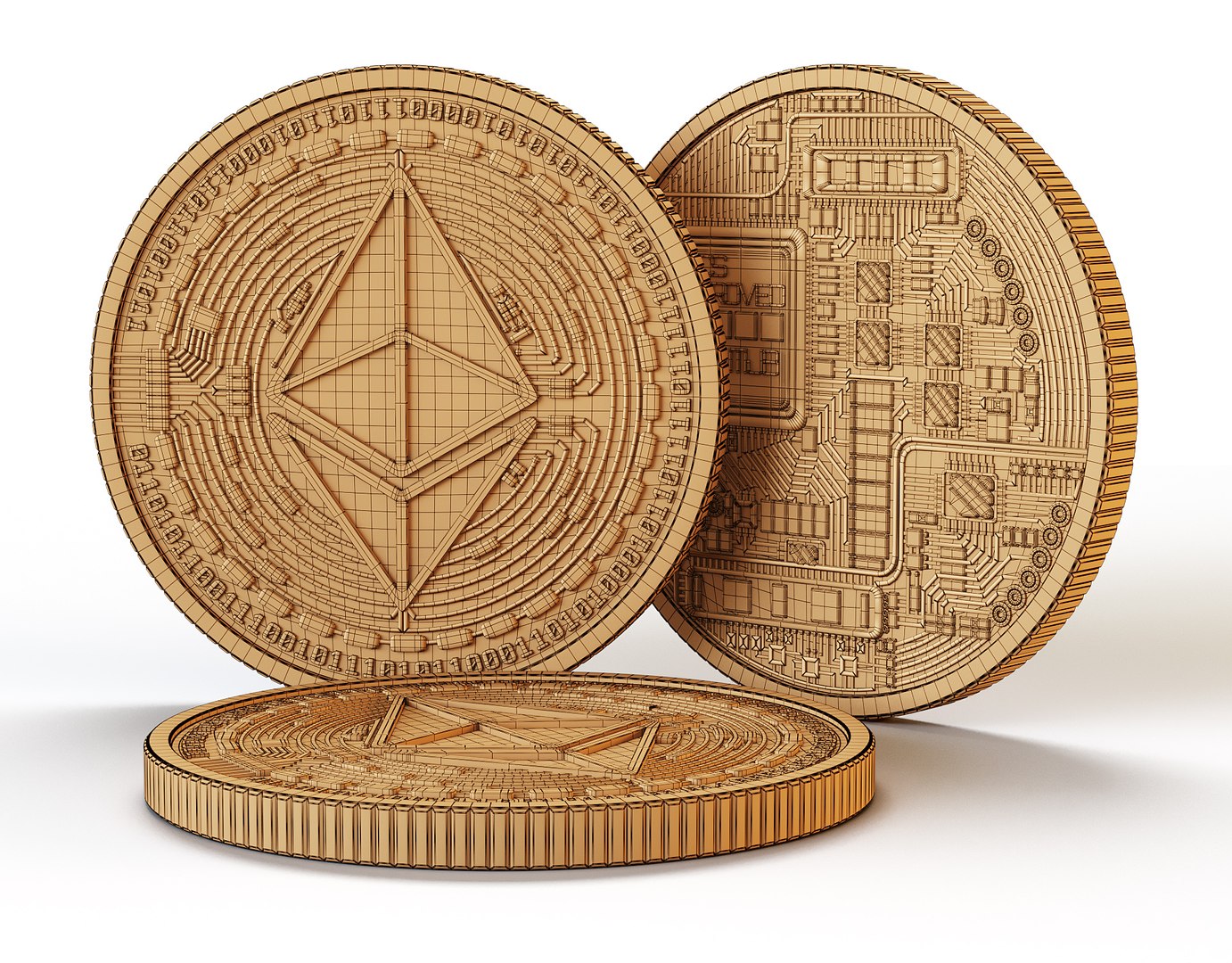 3D Set of 12 TOP Crypto Coins - TurboSquid 1853794
