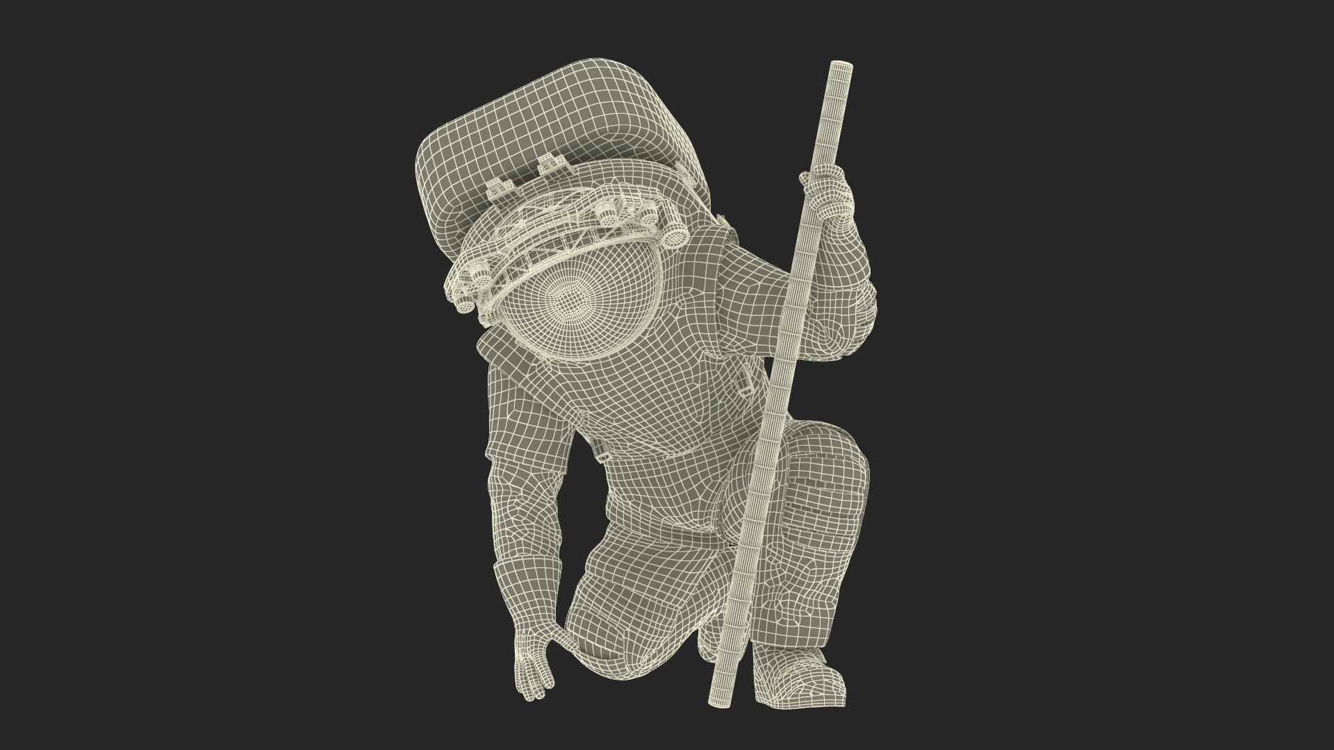 3D Model Next Gen Spacesuit On Astronaut Crawling Pose Fur - TurboSquid ...