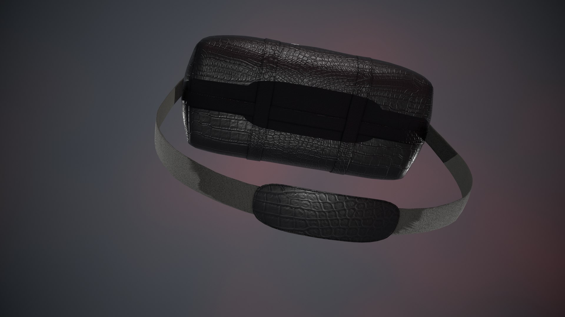 Black leather bag strip model - TurboSquid 1642038