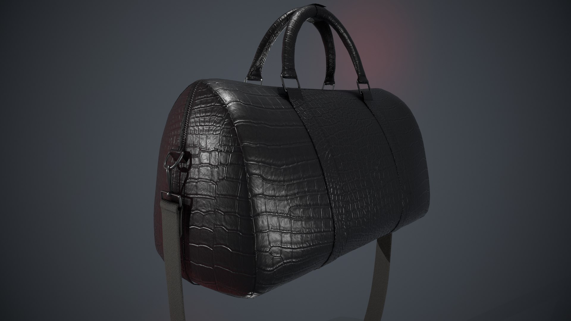 Black Leather Bag Strip Model - TurboSquid 1642038