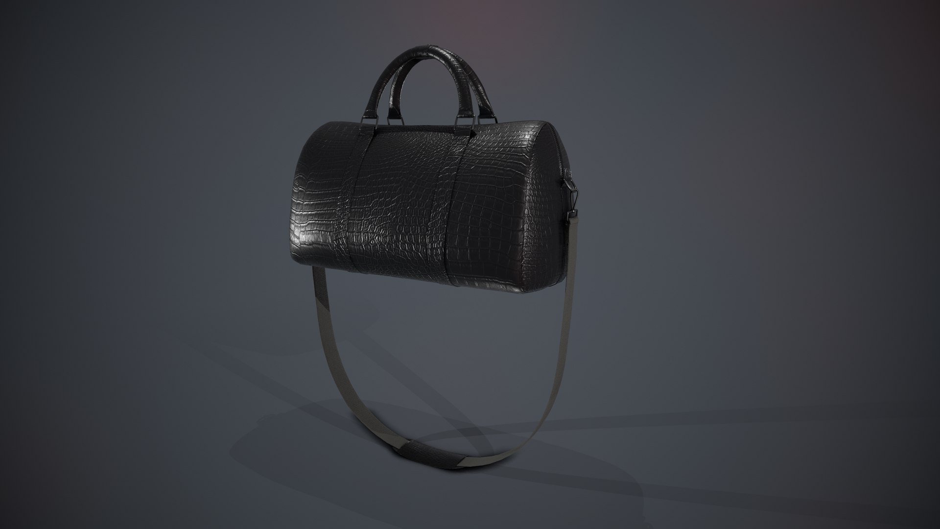 Black Leather Bag Strip Model - TurboSquid 1642038