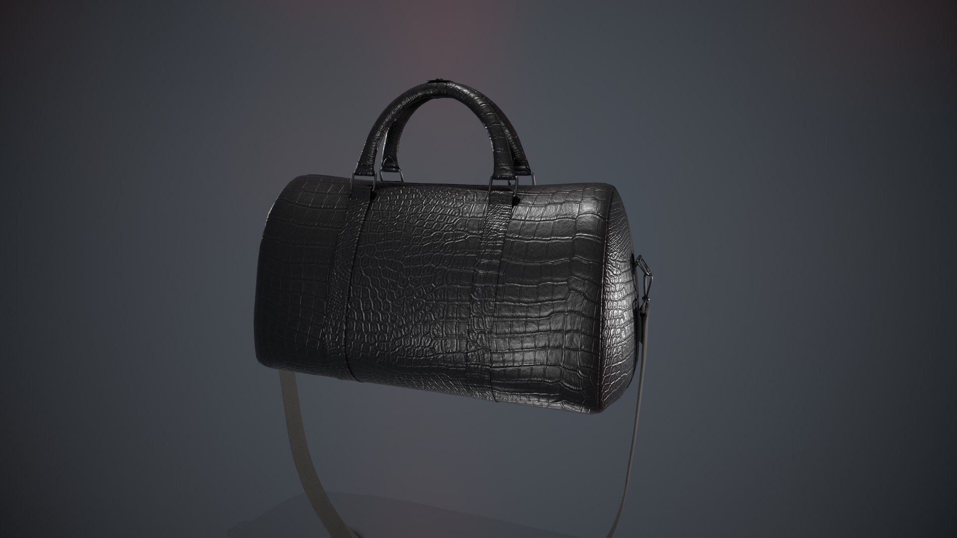 Black Leather Bag Strip Model - TurboSquid 1642038