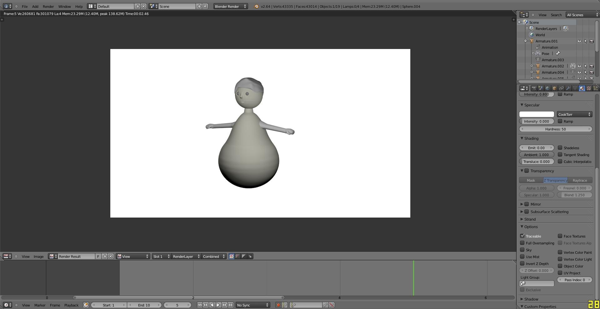 3d Blend Mr Simple Face