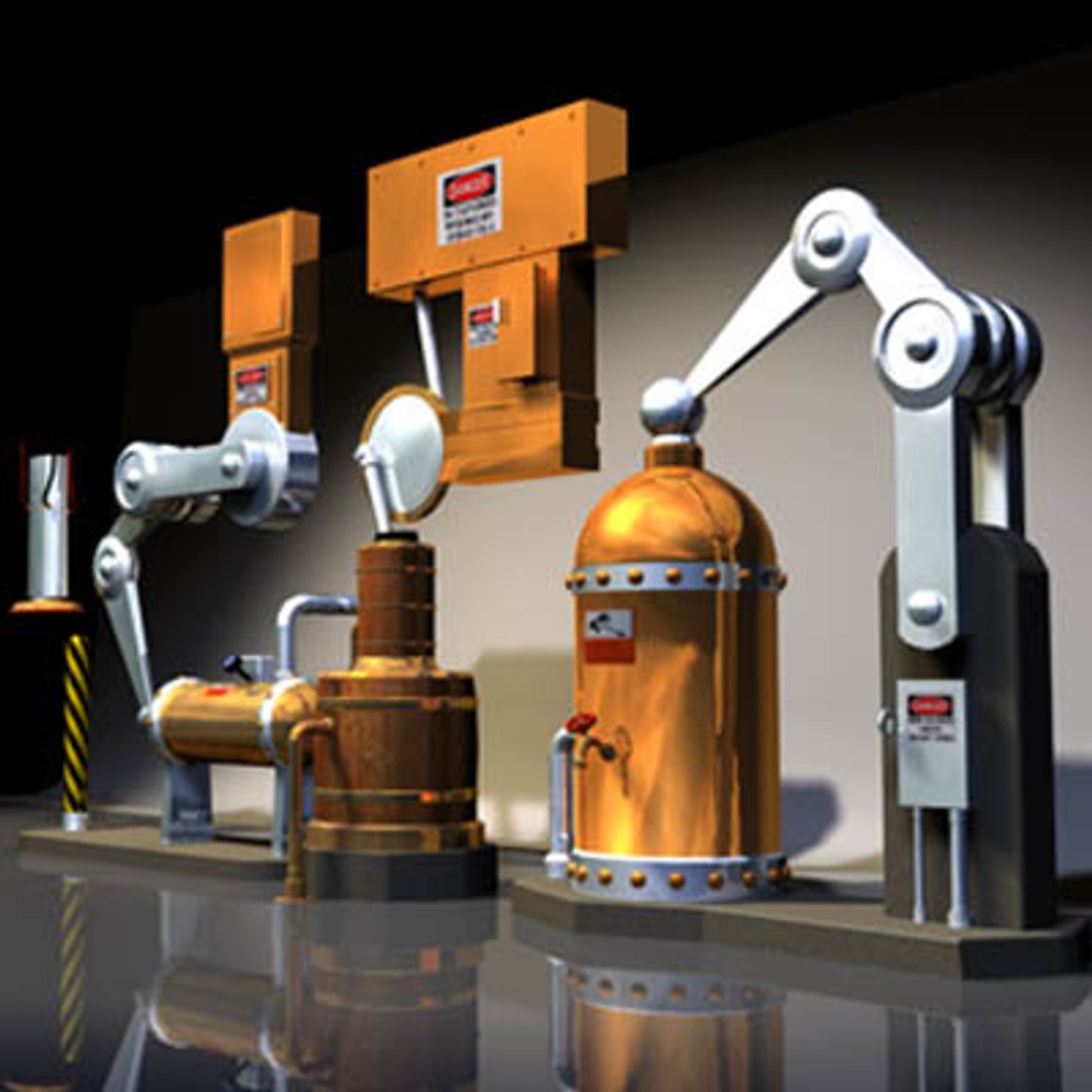 3ds Max Mechanical Machines Retractable Leg