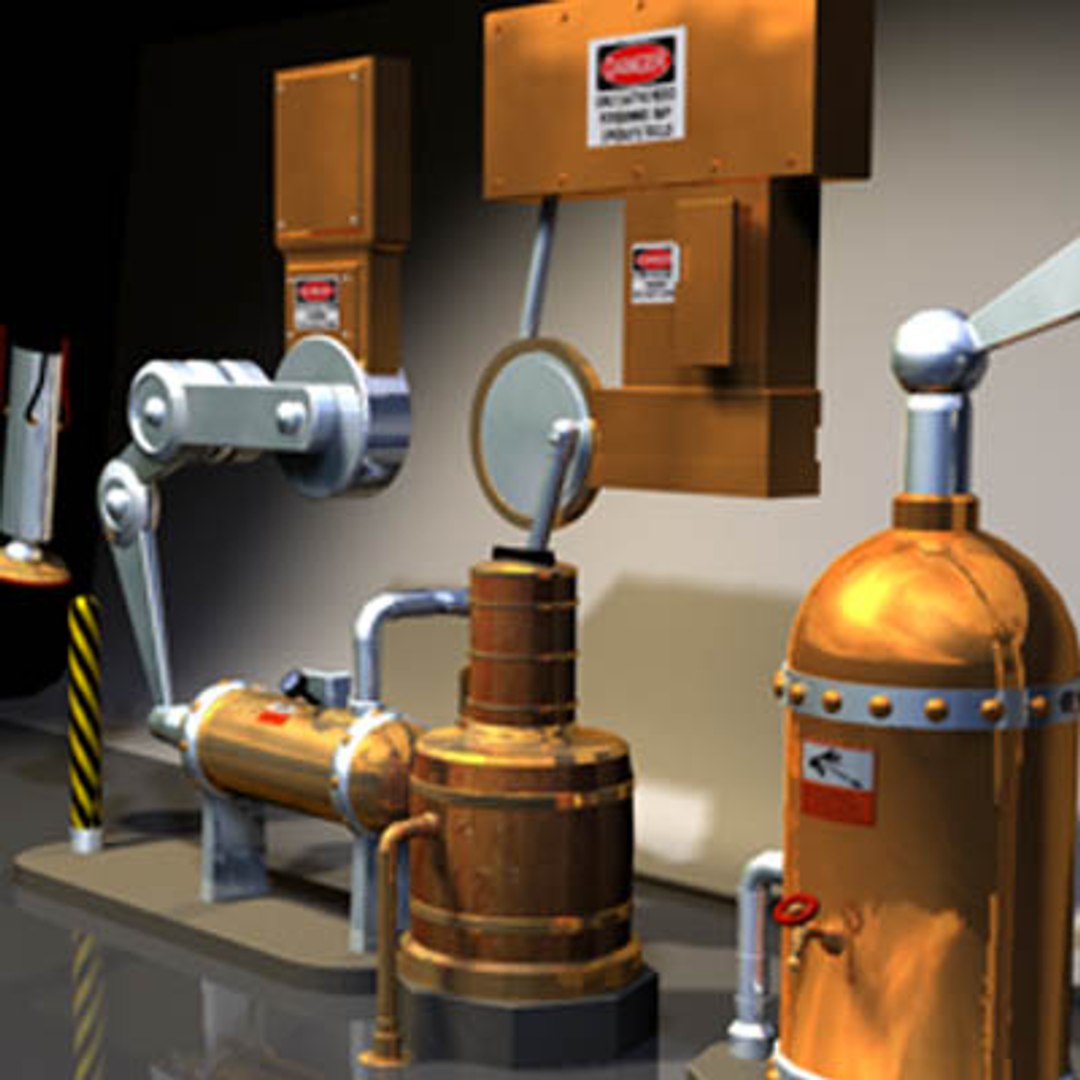 3ds Max Mechanical Machines Retractable Leg