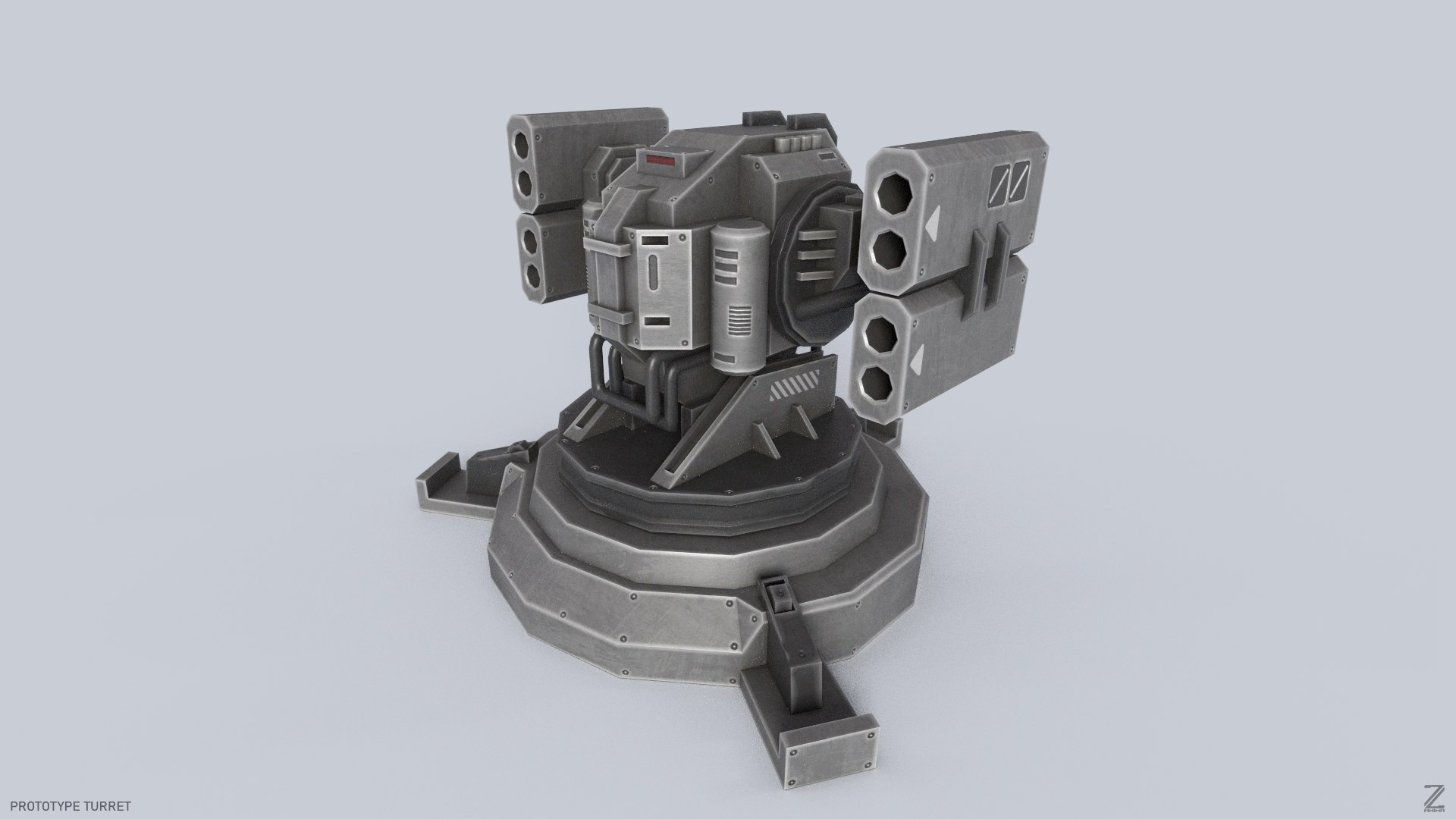 3D Prototype Turret - TurboSquid 2392521