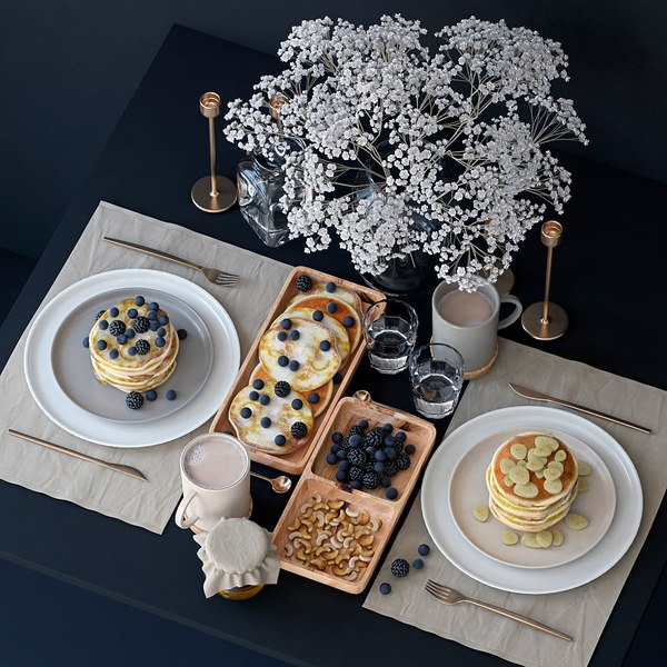 Table setting 3D model - TurboSquid 1398686