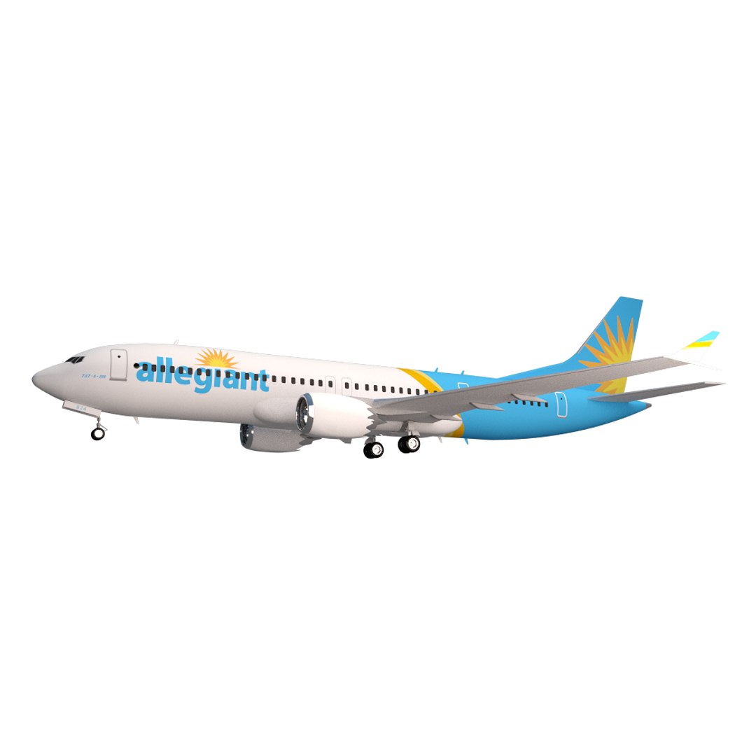 Alegiant 737 Max 8 200 3D Model - TurboSquid 2514819