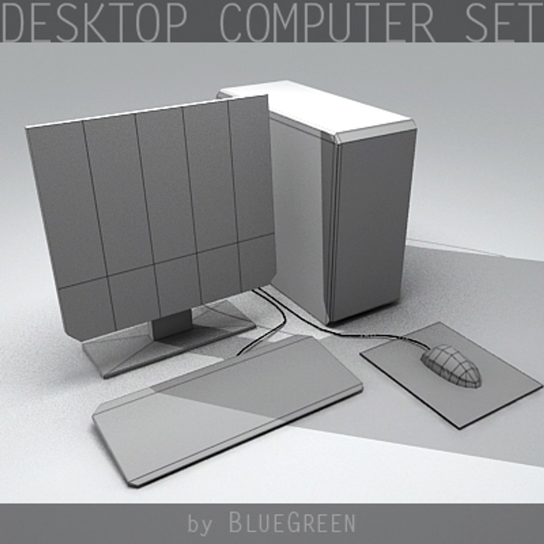 3d Desktop Computer Set